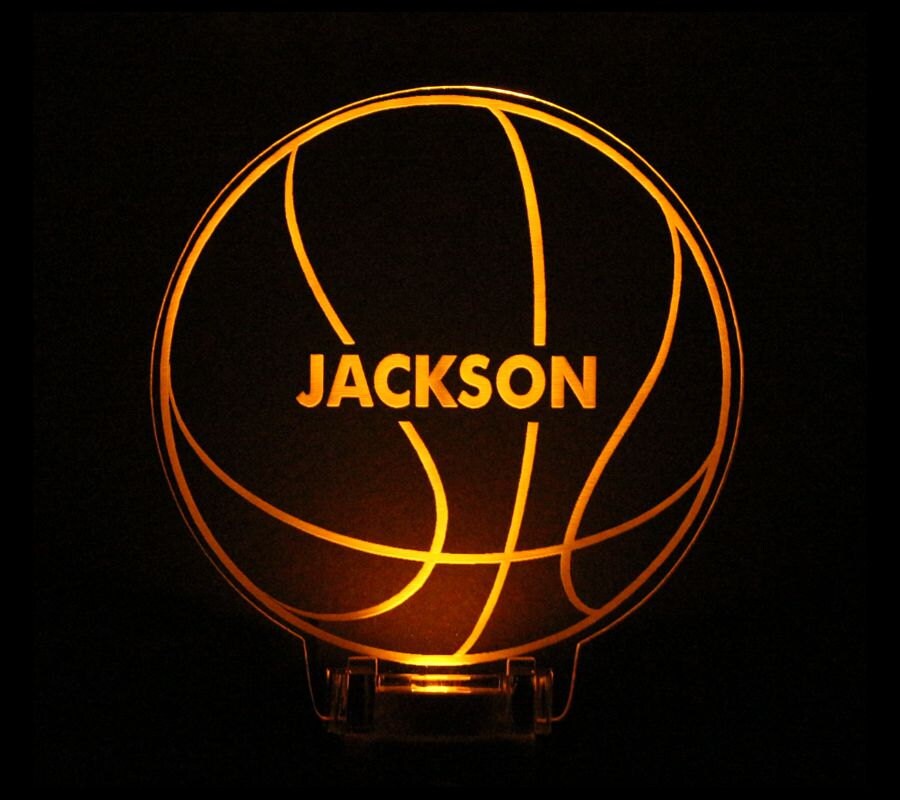 Personalized Basketball Sports Night Light - Etsy