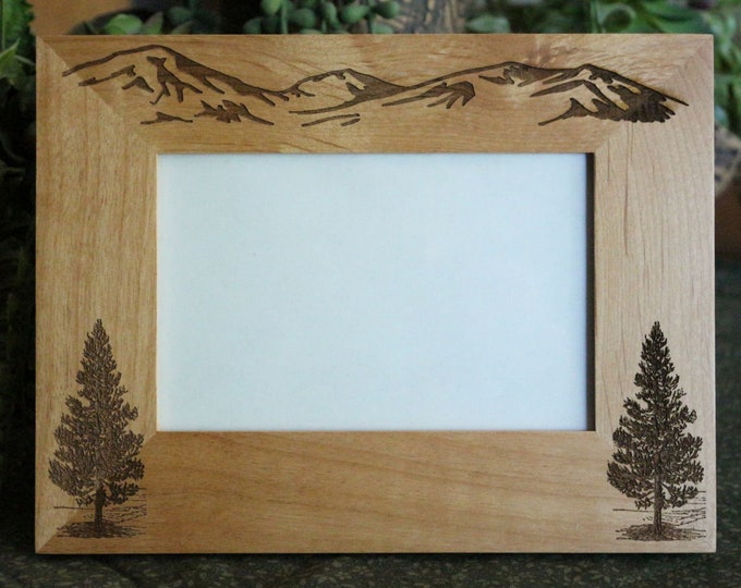 Mountain Picture Frame 4 X 6 5 X 7 Personalize - Etsy