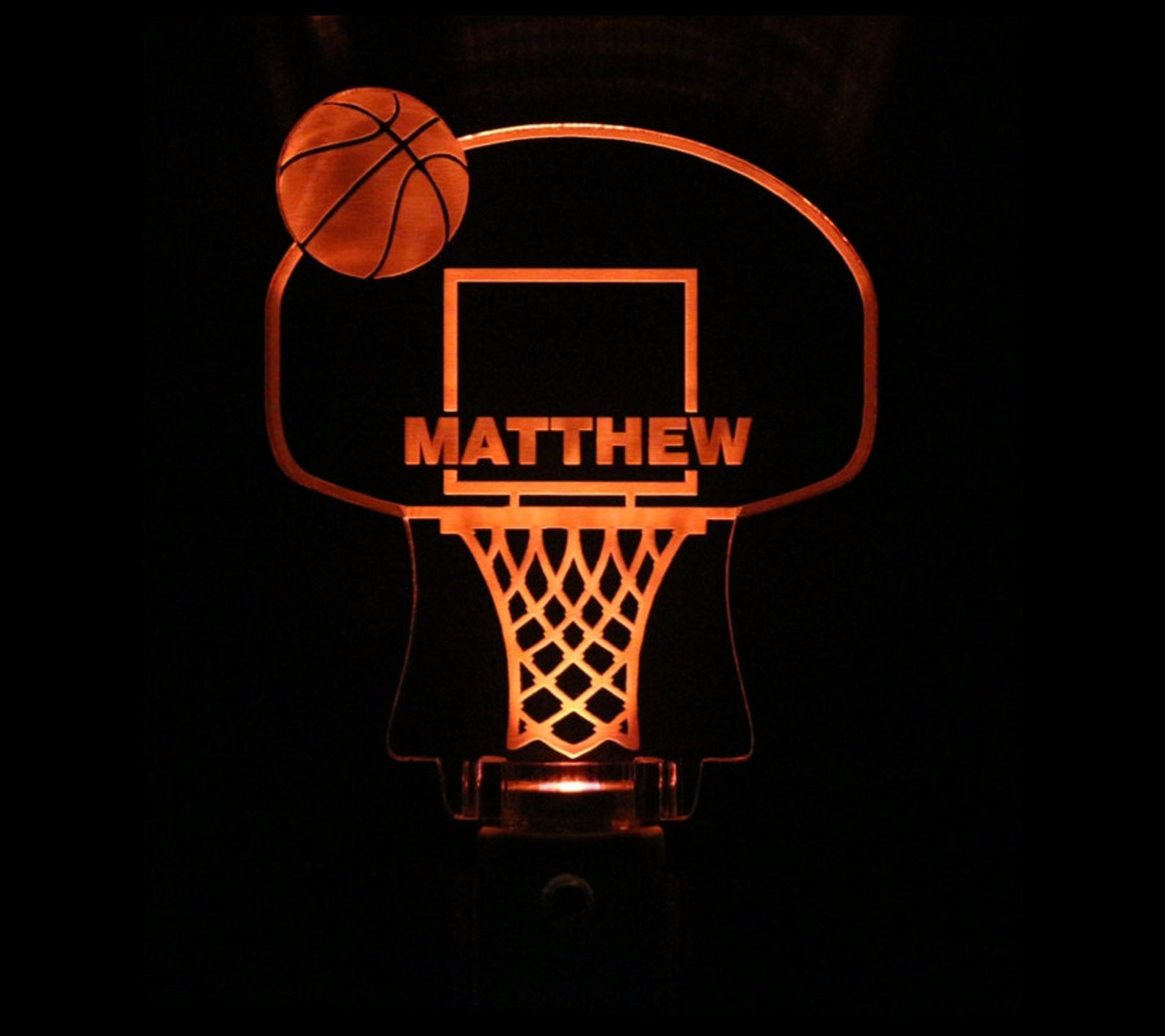 Personalized Basketball and Hoop Night Light - Etsy
