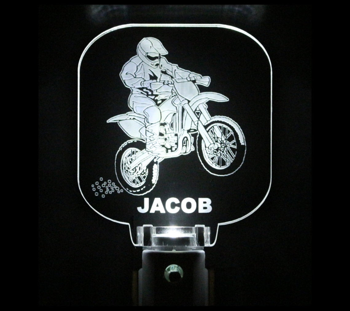 Dirt Bike Motorcycle Night Light Motocross Personalized - Etsy