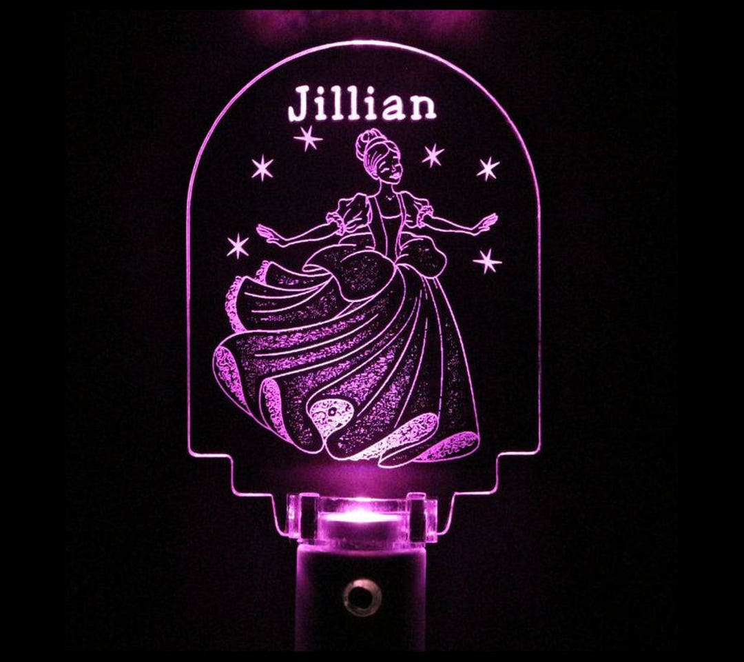 Princess Night Light Personalized, Girls Room, Choose Color - Etsy