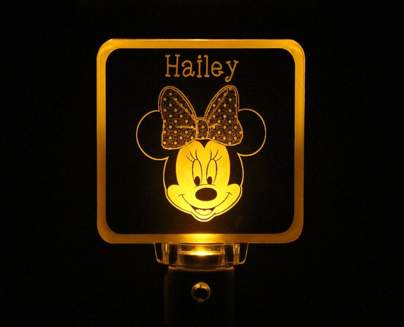 Minnie Mouse Girls Night Light Personalized | Etsy