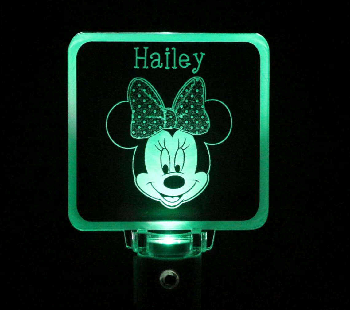 Minnie Mouse Girls Night Light Personalized - Etsy