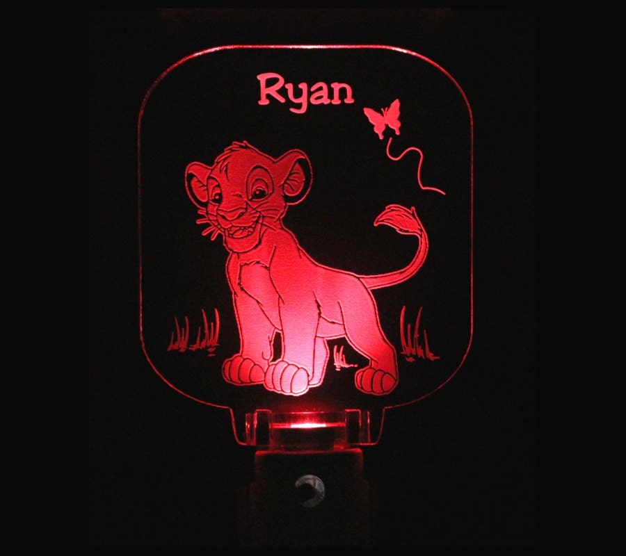 Lion Cub Night Light Personalized | Etsy