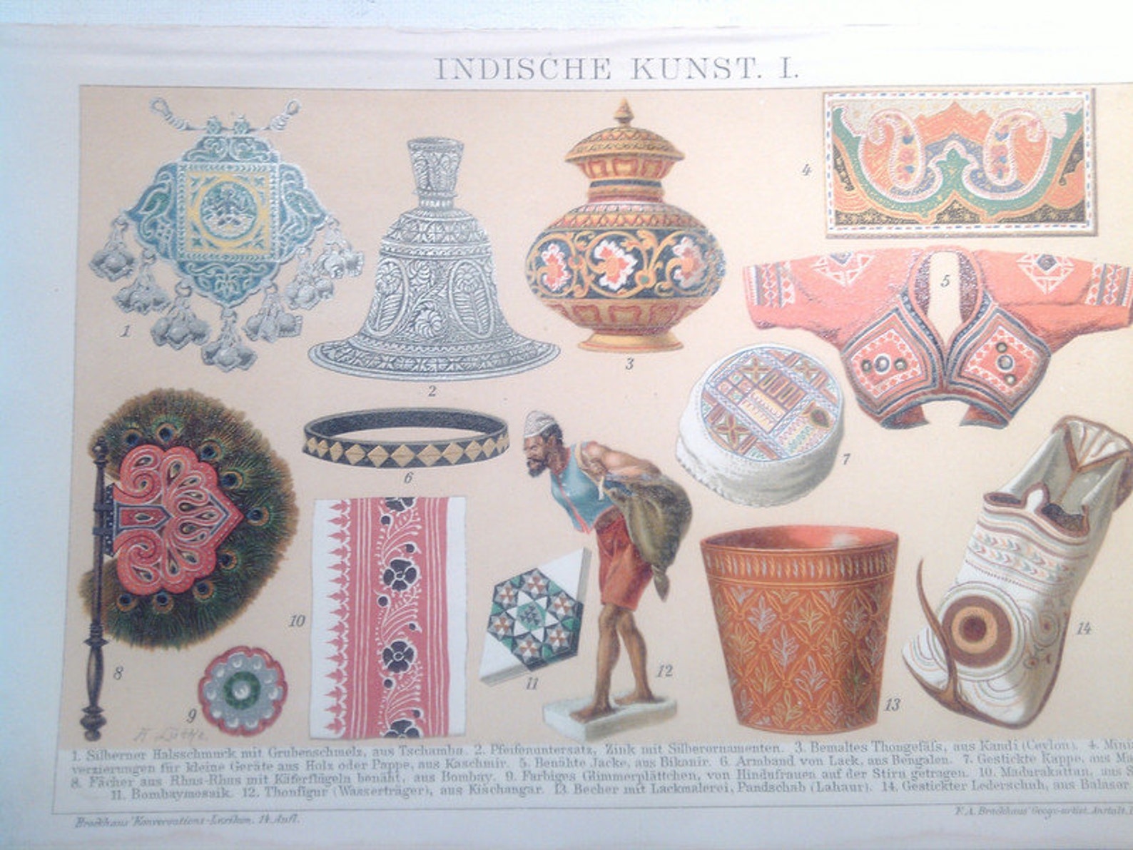 Chromolithography indian Art I.. - Etsy Norway