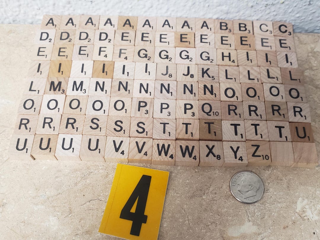 Deluxe Travel Edition Scrabble Game Tiles Lot of 104 Pieces. FREE ...