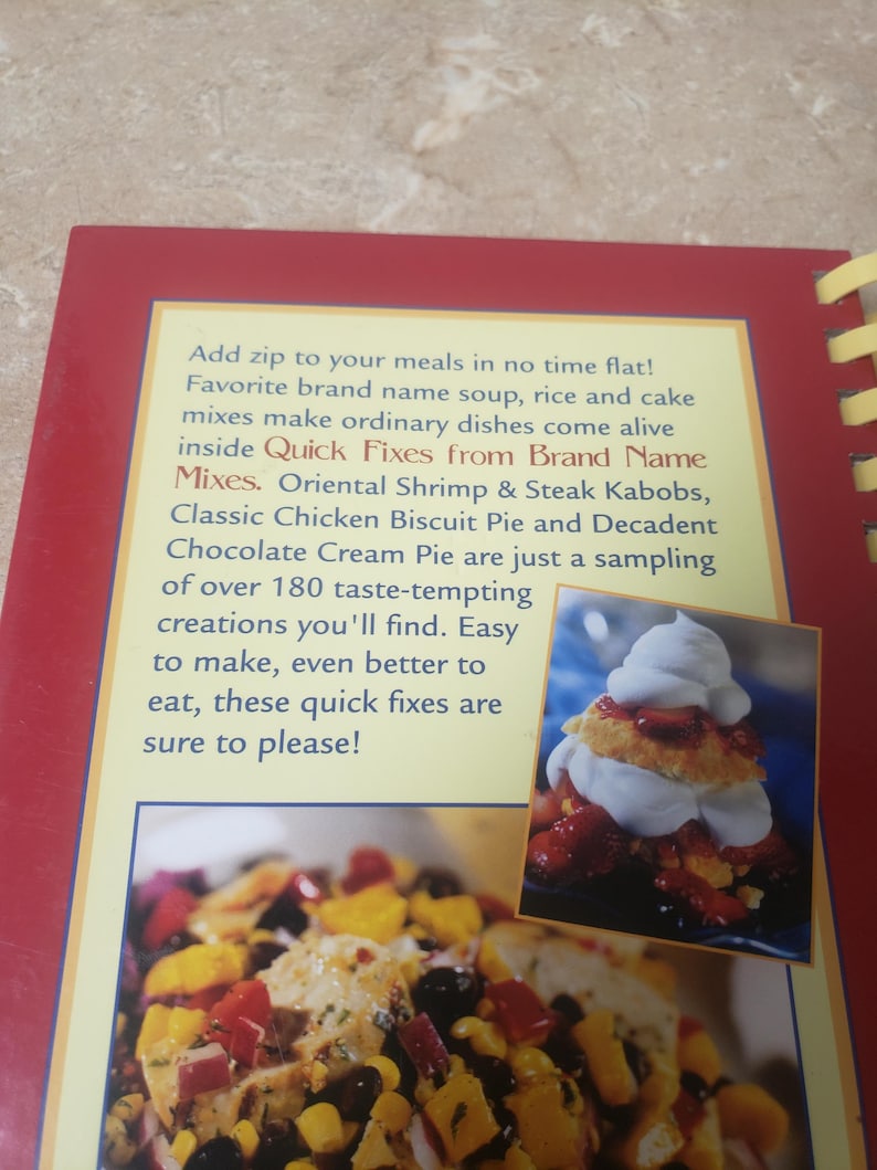 Quick Fixes From Brand Name Mixes. 2003 Spiral Bound. FREE Media Mail ...