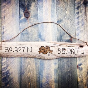 Knot Heart Sign Custom Wood Sign, Tie the Knot, Anniversary Gift ...