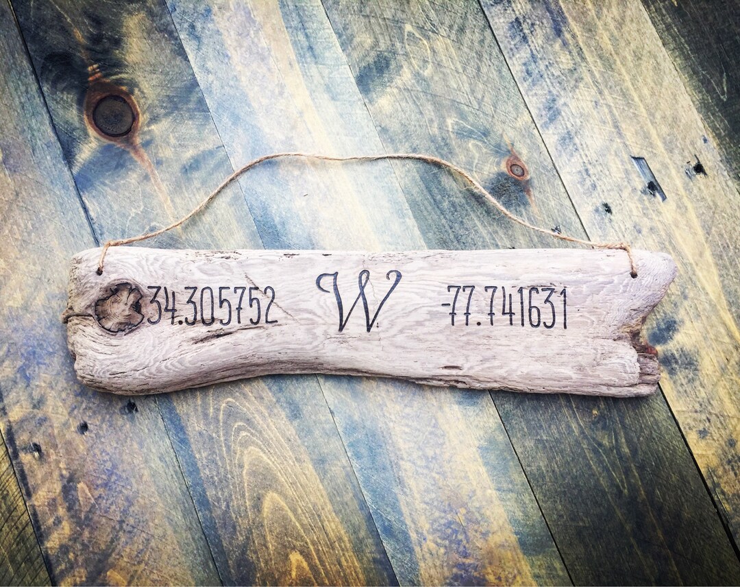 Monogram Wedding Driftwood Sign | Personalized Engagement Anniversary ...