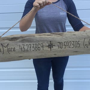 Rare, Ancient, Old Growth Driftwood Sign | Custom GPS Coordinates ...