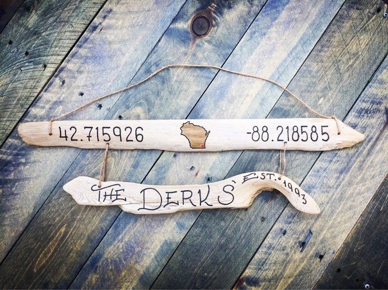 Custom Coordinate Sign State Outline Family Established - Etsy