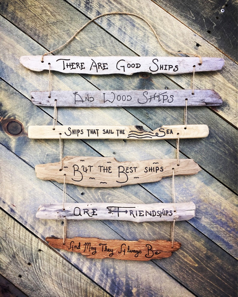 Friendship Best Friend Driftwood Sign Collage custom | Etsy