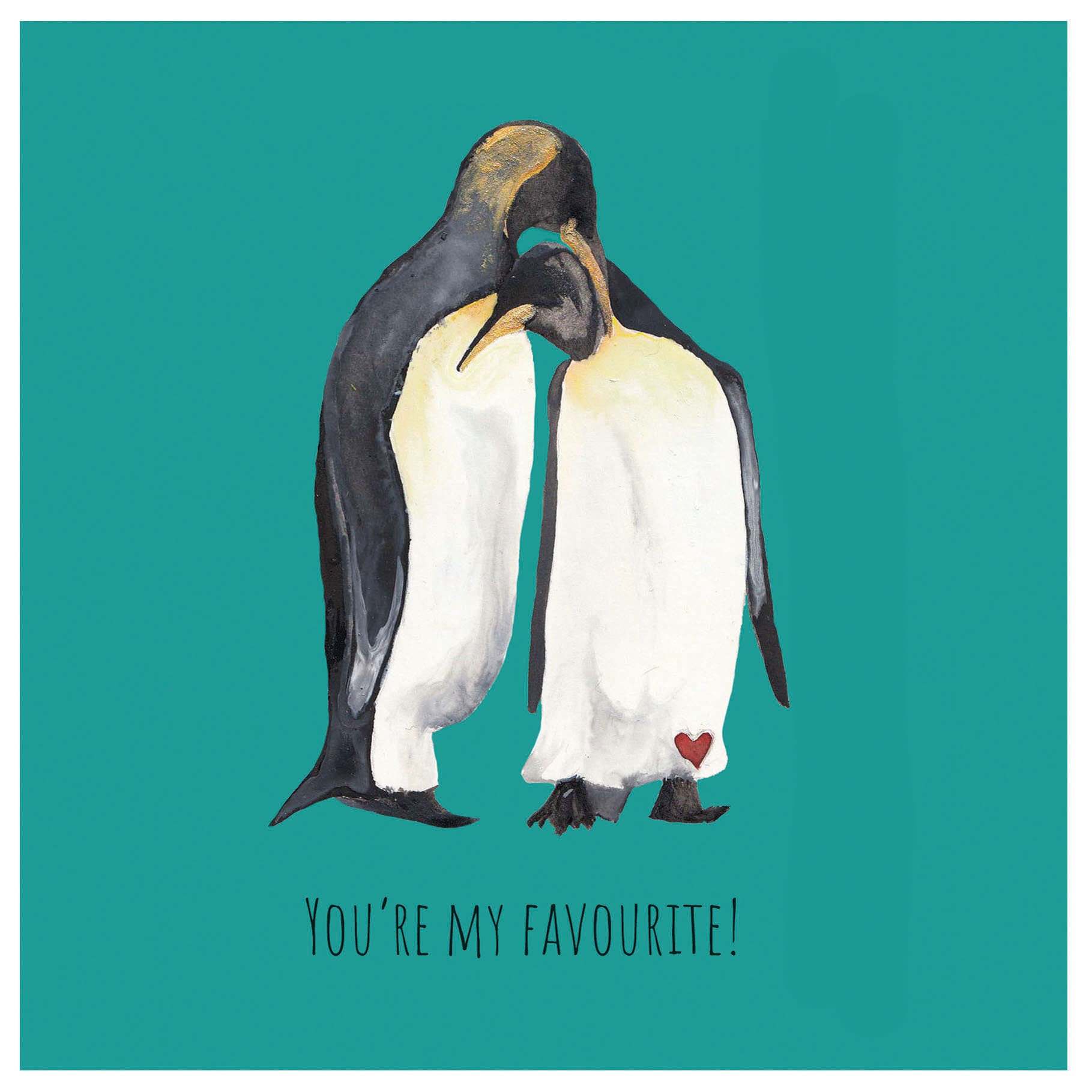 Penguin Card Penguin Valentines Card Penguin Lover | Etsy UK