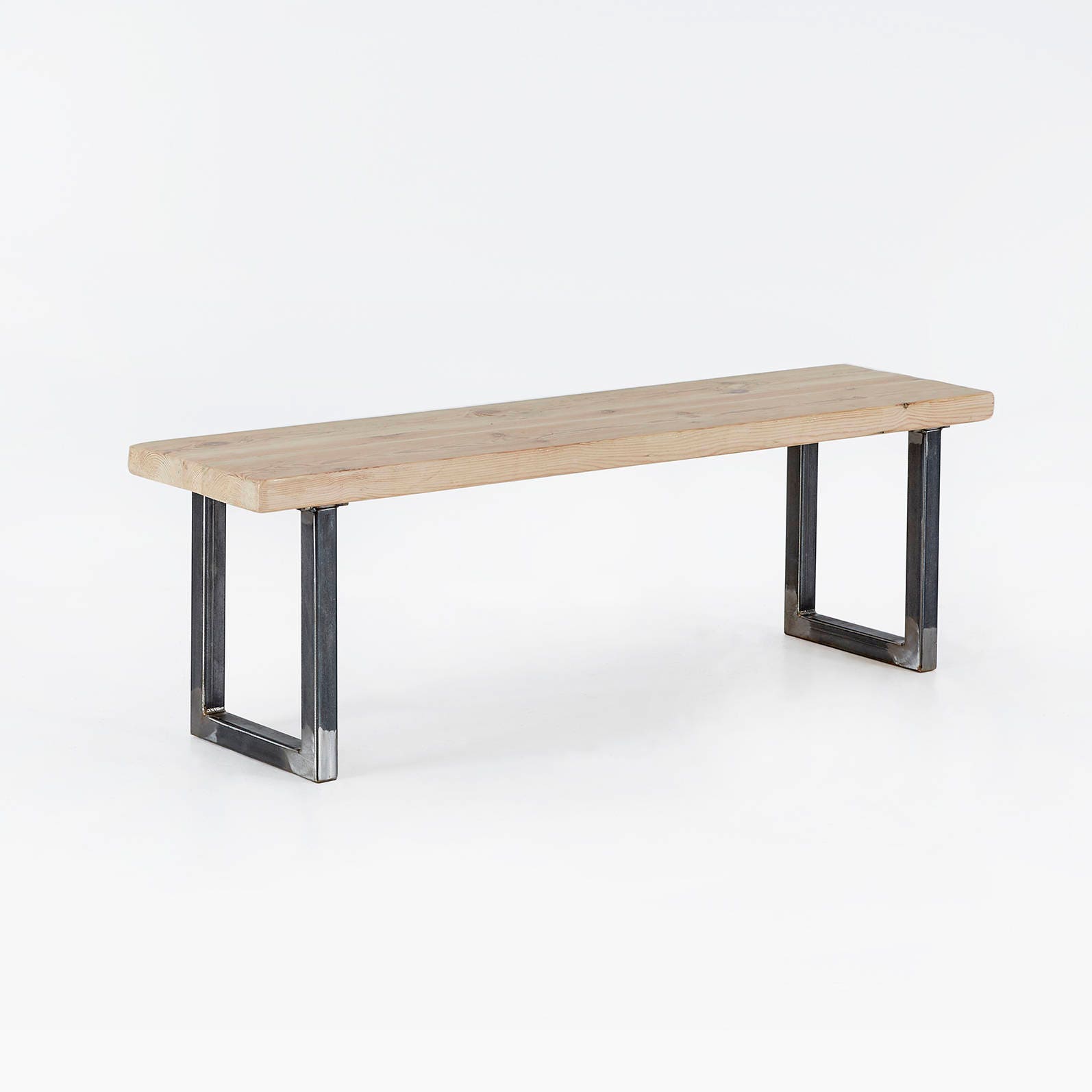 Industrial Reclaimed Wood Bench - U Base - Etsy UK
