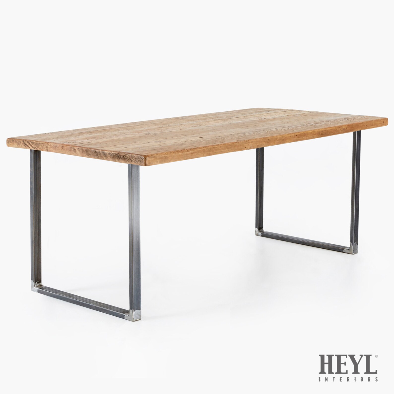 Industrial Reclaimed Wood - U Base Dining Table - Etsy UK