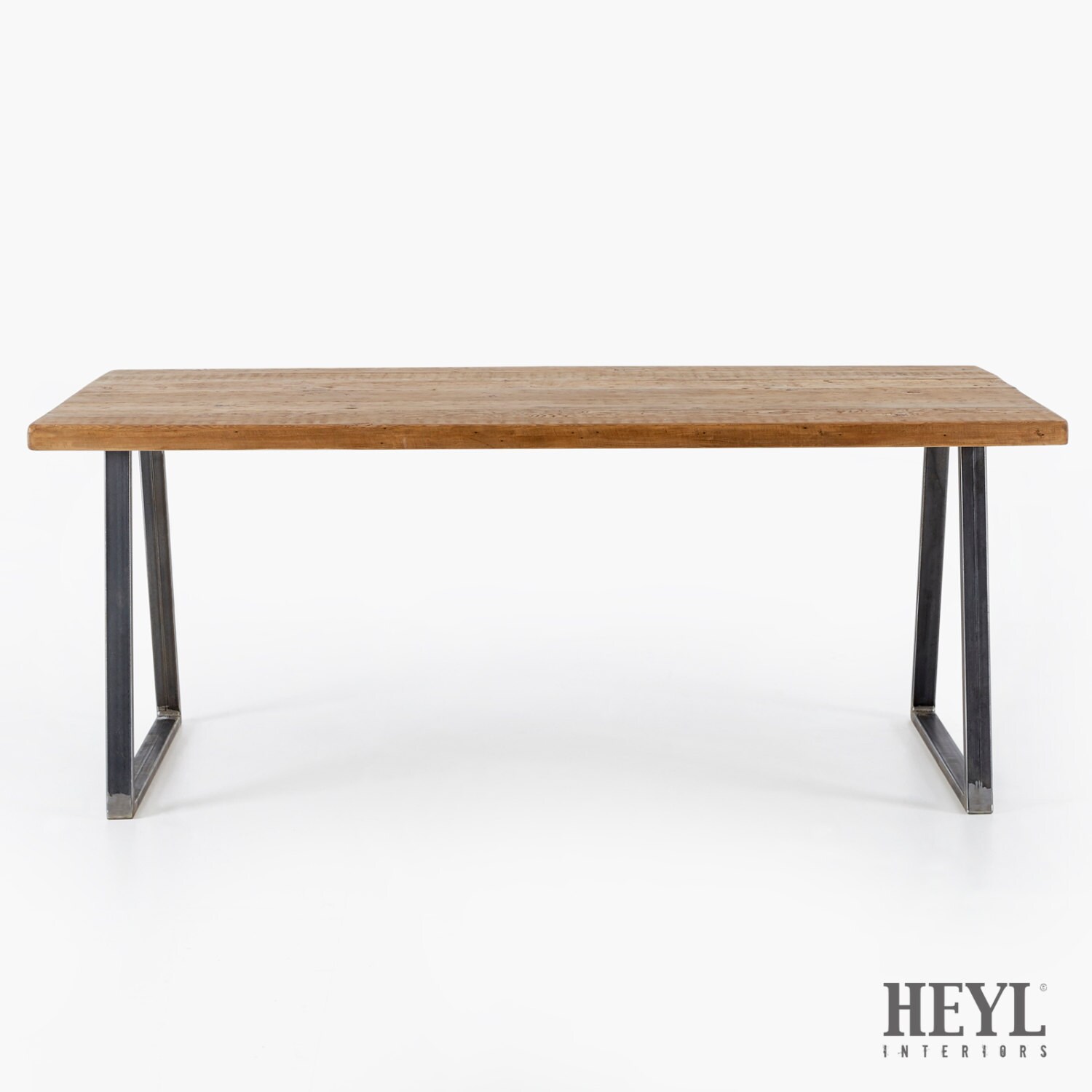 Industrial Rustic Reclaimed Wood Table Triangle Base - Etsy UK