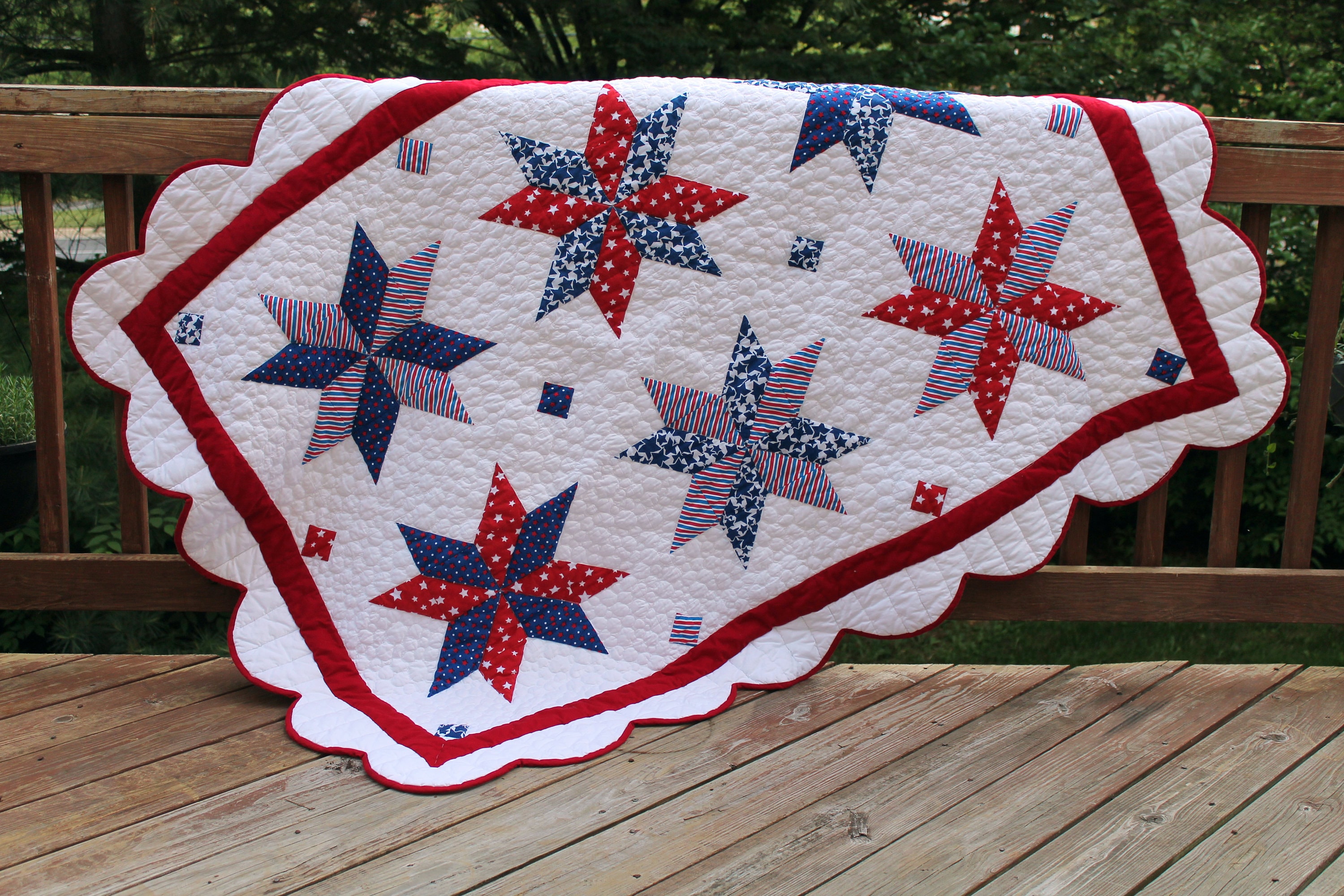 Patriotic American Star Quilt Pattern PDF Digital Download | Etsy