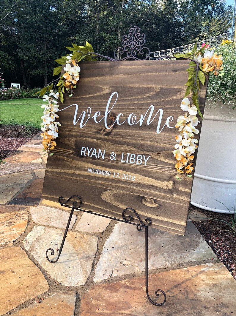 Last Name Wedding Sign Wedding Welcome Sign Rustic Wood - Etsy