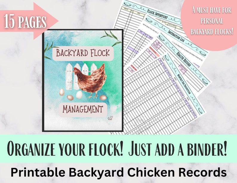 Backyard Chicken Flock Management Binder Downloadable & Printable - Etsy
