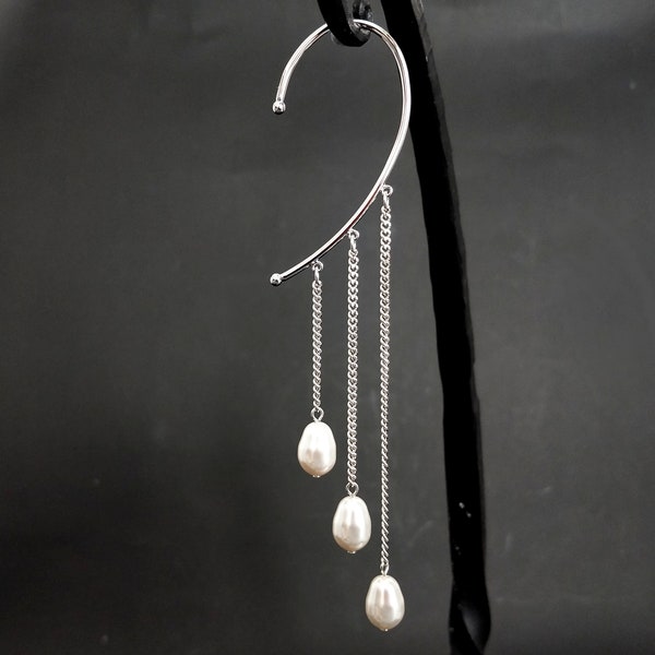 Pearl Ear Cuff - Etsy