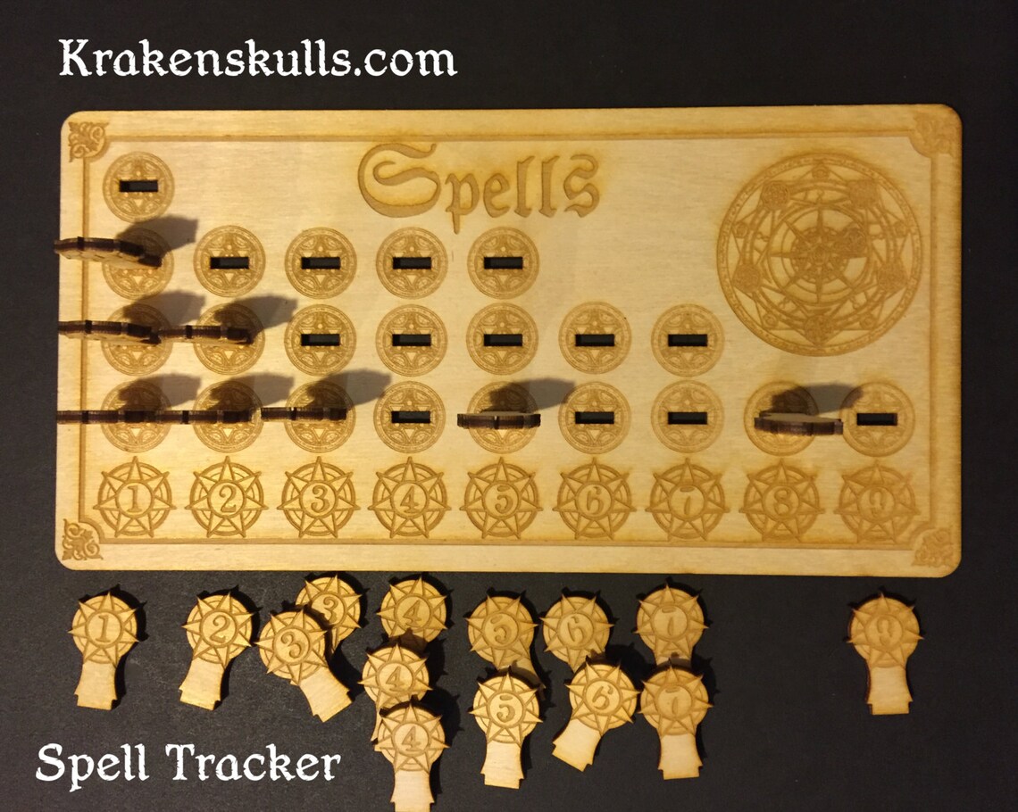 Spell Tracker for 5th Edition Dungeons and Dragons - Etsy