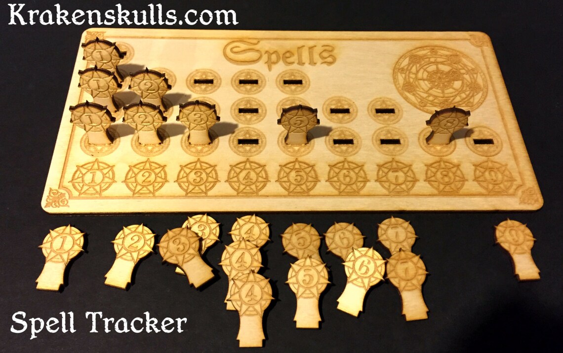 Spell Tracker for 5th Edition Dungeons and Dragons - Etsy