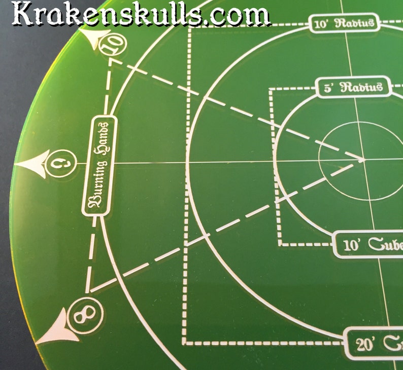 Spell Template For 5th Edition D&D Pathfinder and other | Etsy