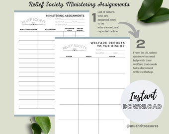Rs Ministering Assignment Template - Etsy
