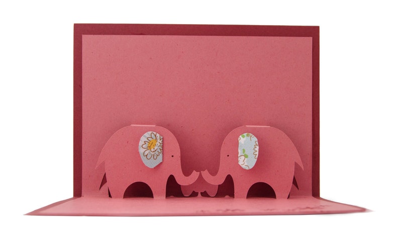 Templates PDF & SVG for Elephant Lovers Family 3D Pop up Card [NOT for ...