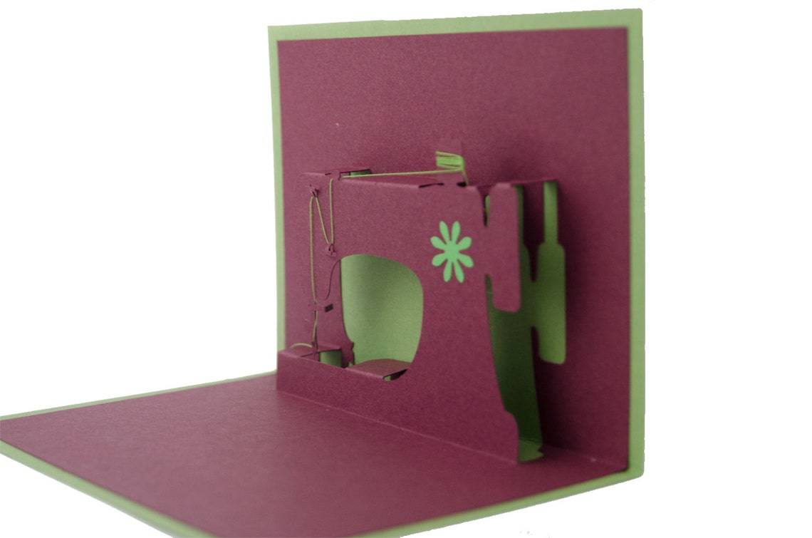 Templates PDF & SVG for Sewing Machine 3D Pop up Card [NOT for Cricut ...
