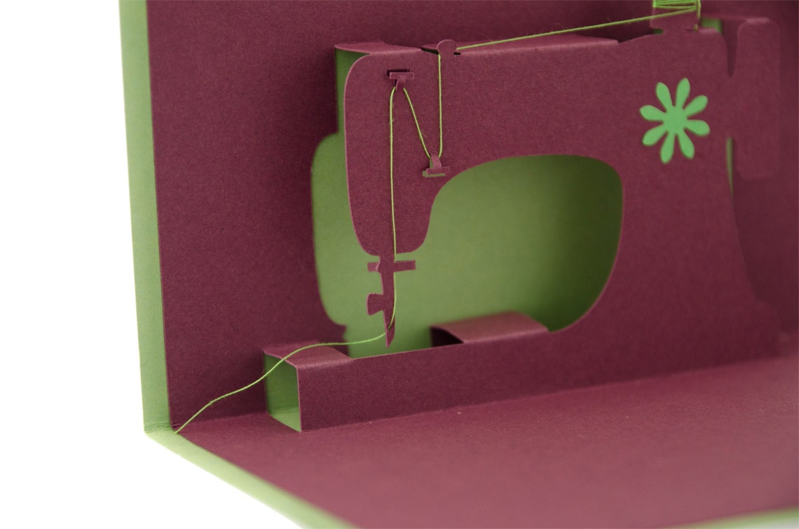 Templates PDF & SVG for Sewing Machine 3D Pop up Card [NOT for Cricut ...