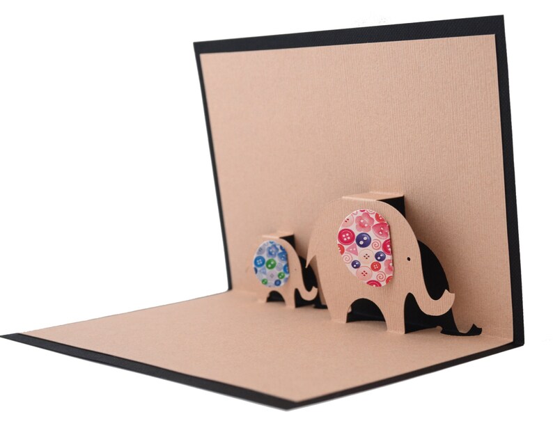 Templates PDF & SVG for Elephant Lovers Family 3D Pop up Card [NOT for ...
