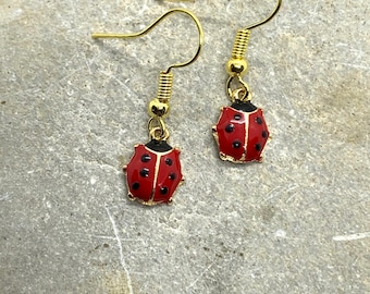 Ladybug Earrings | Etsy