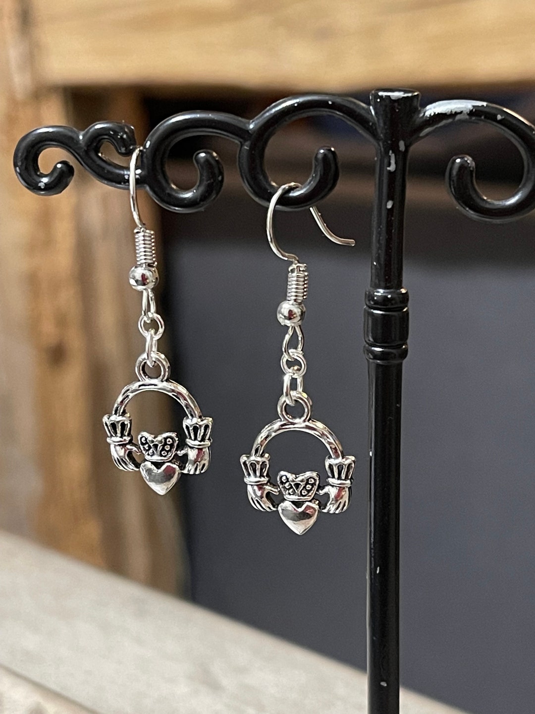Buffy the Vampire Slayer Angel Heart Love Love Silver Metal Earrings ...