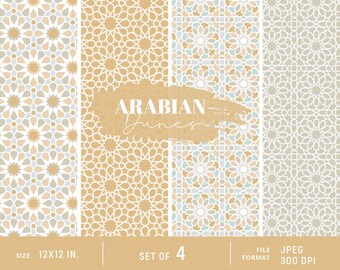 Moroccan Digital Paper, Moroccan Tile Pattern, Arabic Pattern, Islamic ...