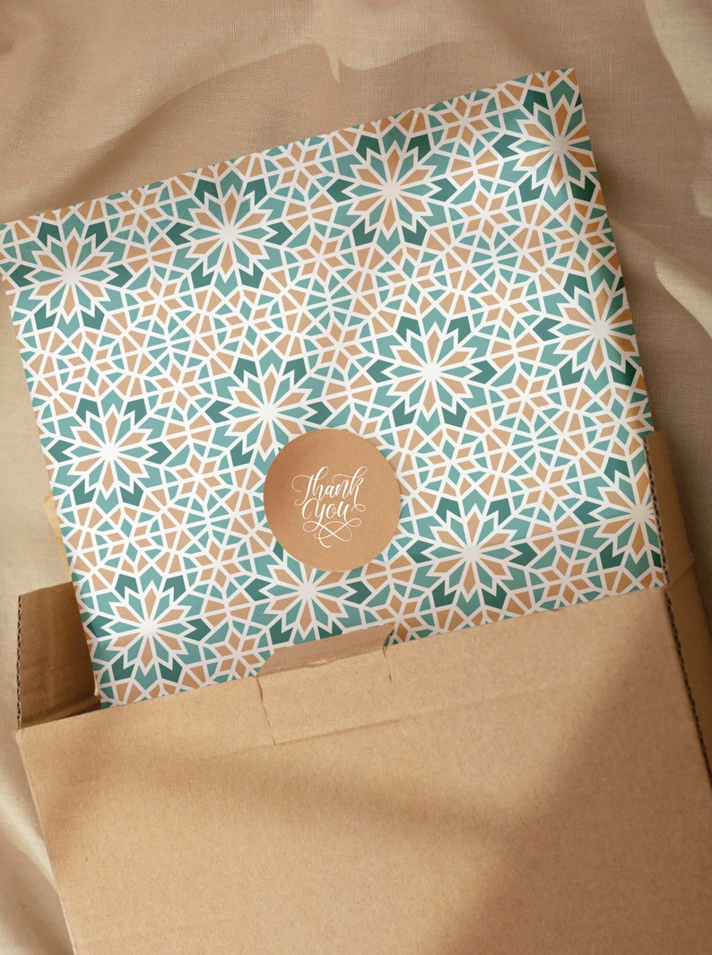 Moroccan Digital Paper, Moroccan Tile Pattern, Aqua Pattern, Islamic ...