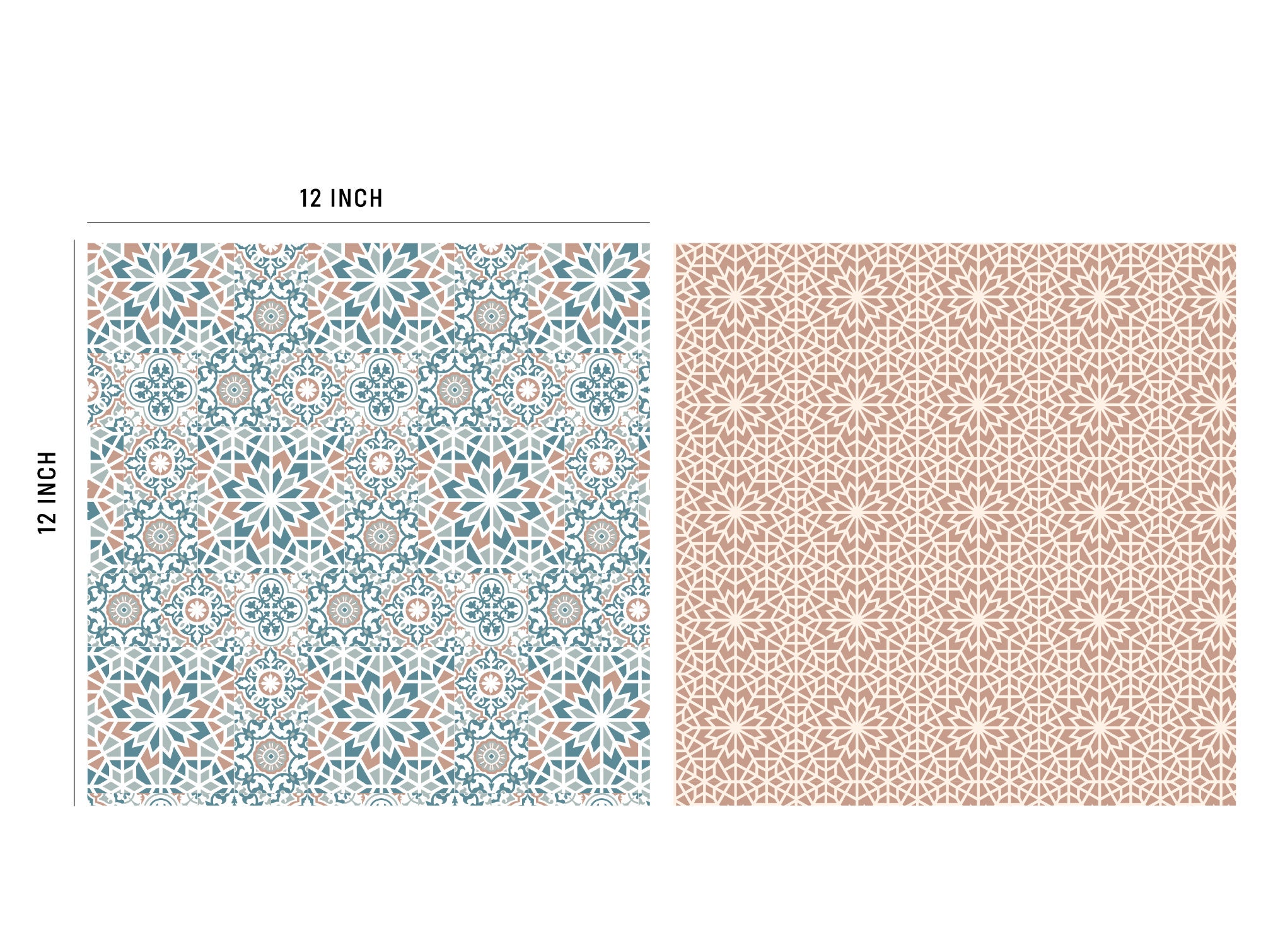 Moroccan Digital Paper, Moroccan Tile Pattern, Arabesque Pattern ...