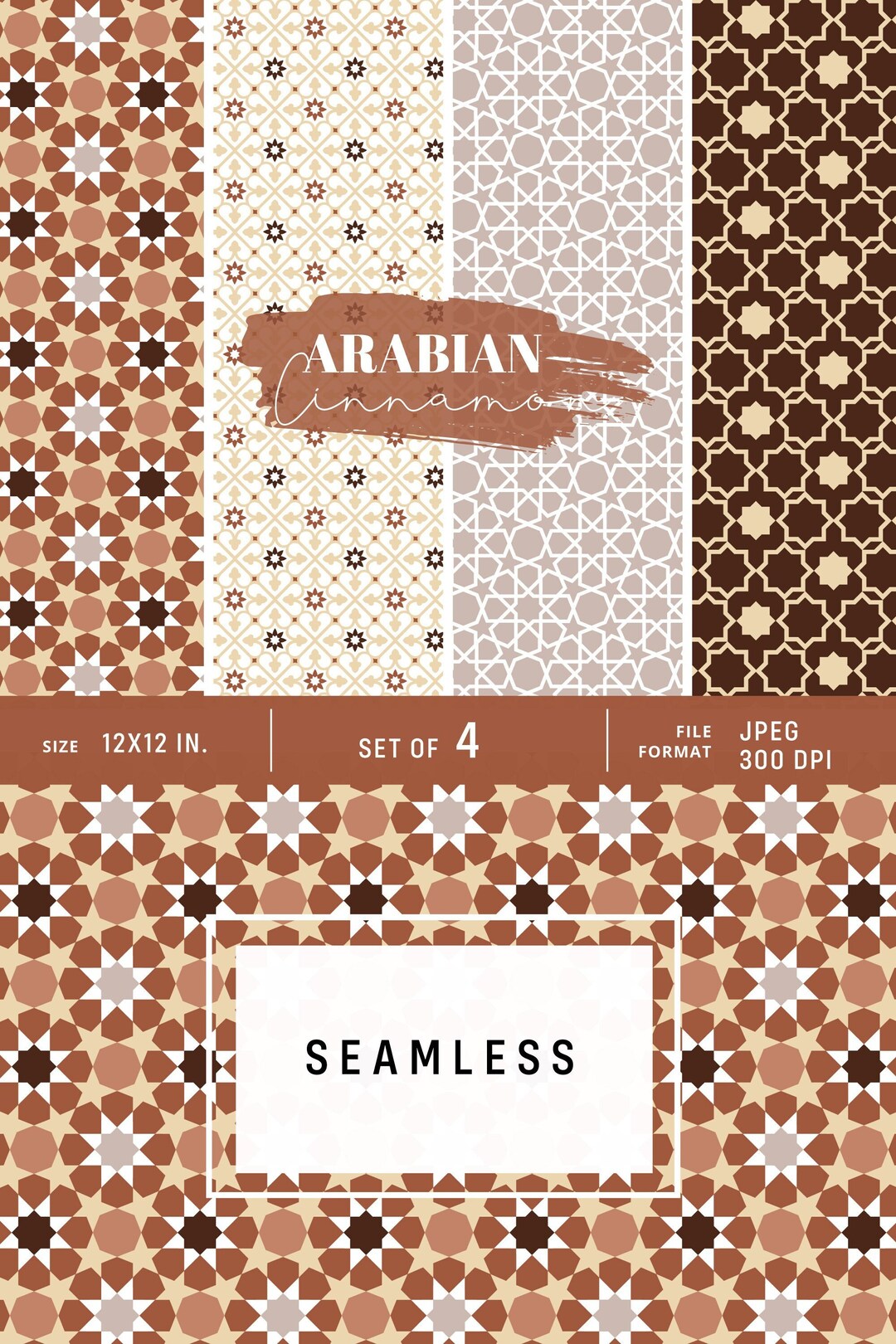 Arabian Digital Paper, Moroccan Digital Paper, Arabic Pattern, Islamic ...