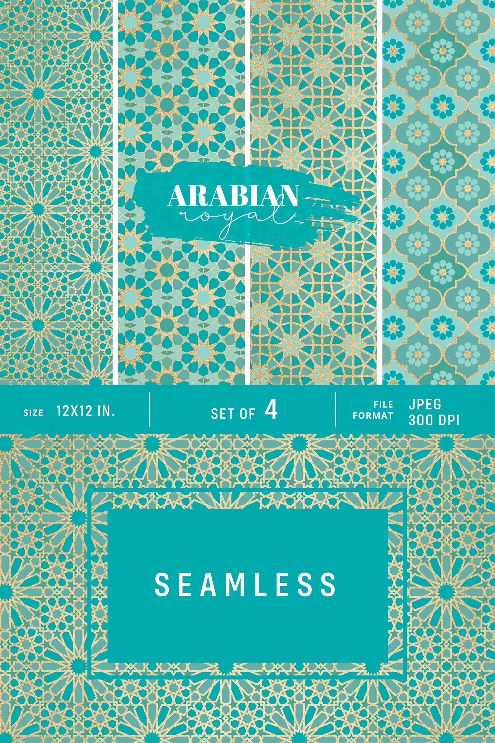 Arabian Digital Paper, Moroccan Digital Paper, Arabic Pattern, Islamic ...