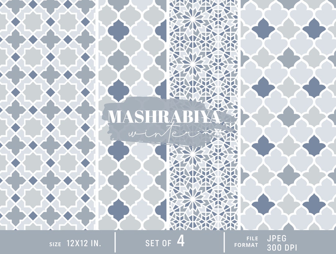 Moroccan Digital Paper, Moroccan Tile Pattern, Arabesque Pattern ...