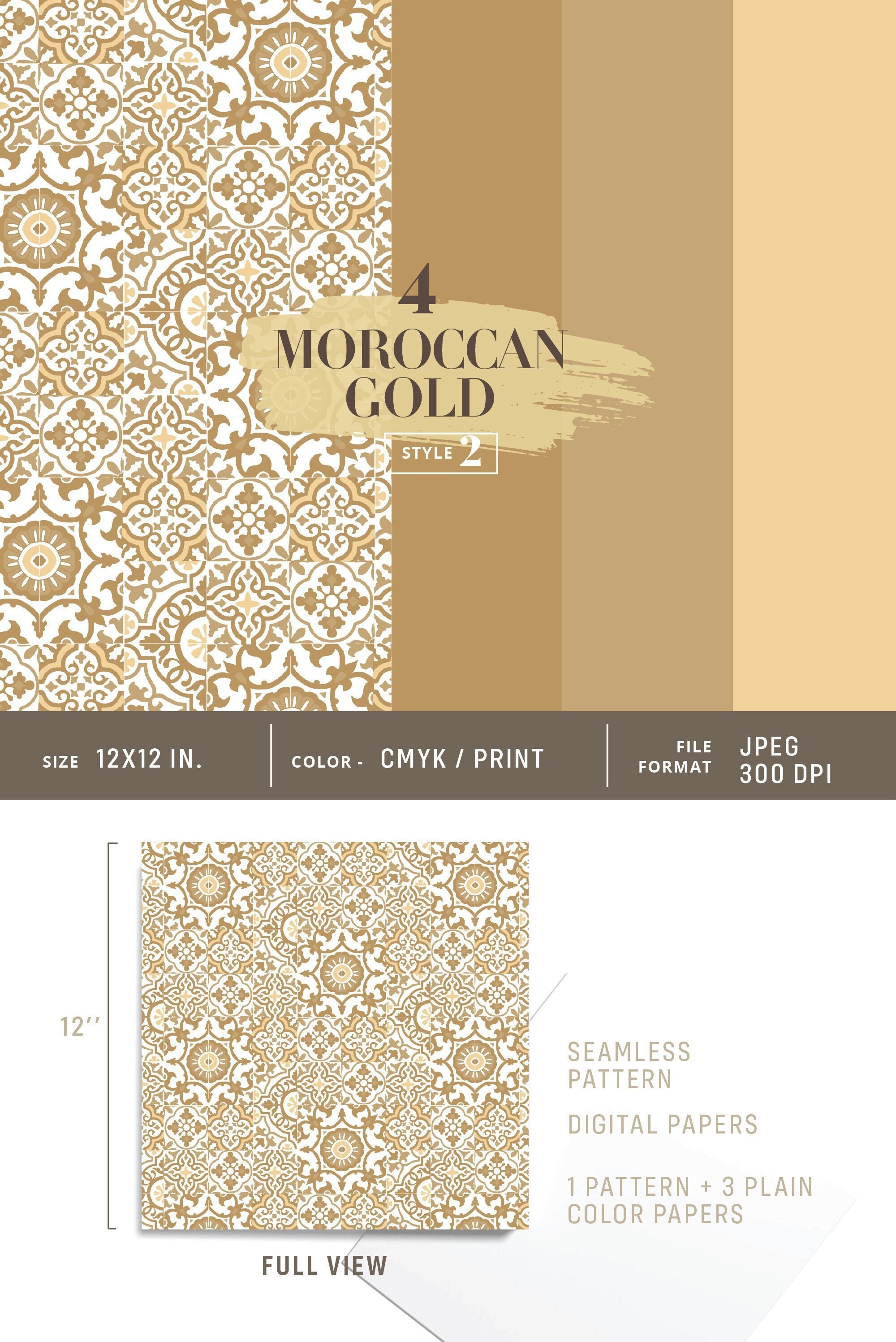 Moroccan Digital Paper Moroccan Tile Pattern Arabic Pattern | Etsy