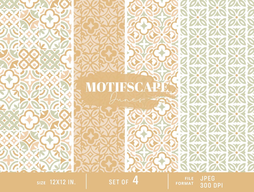 Moroccan Digital Paper, Moroccan Tile Pattern, Arabesque Pattern ...
