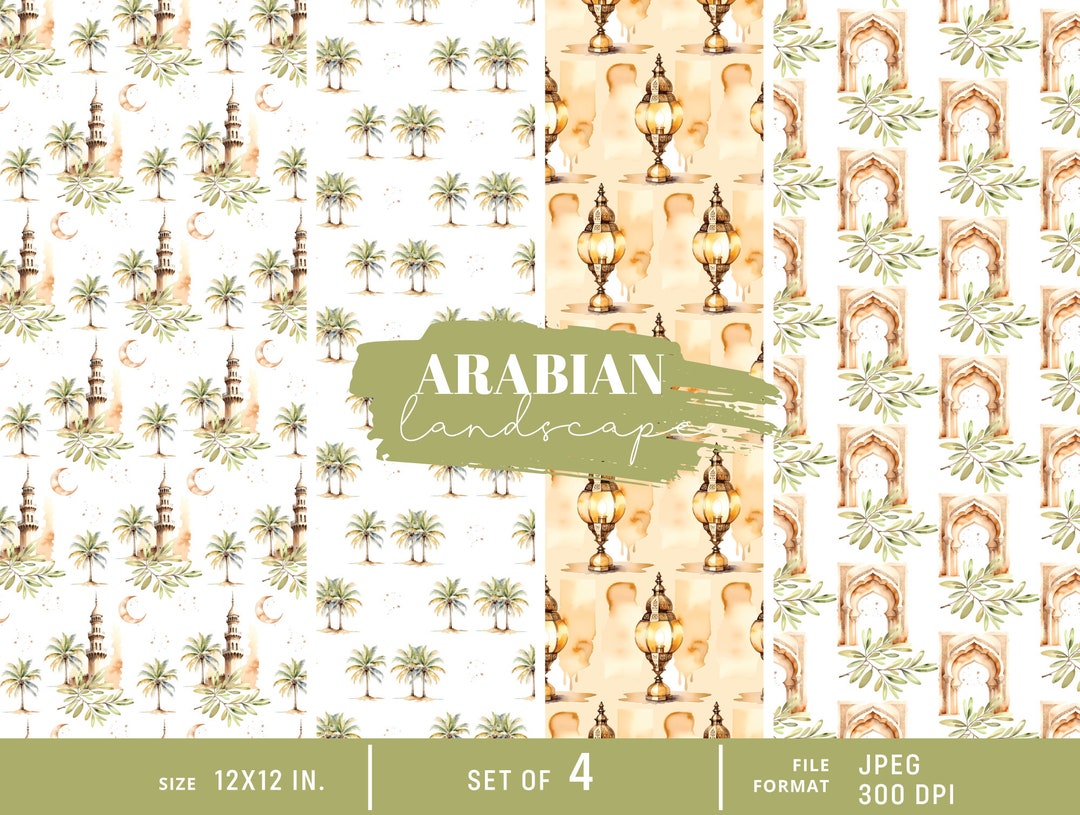 Arabian Digital Paper, Moroccan Digital Paper, Arabic Pattern, Islamic ...