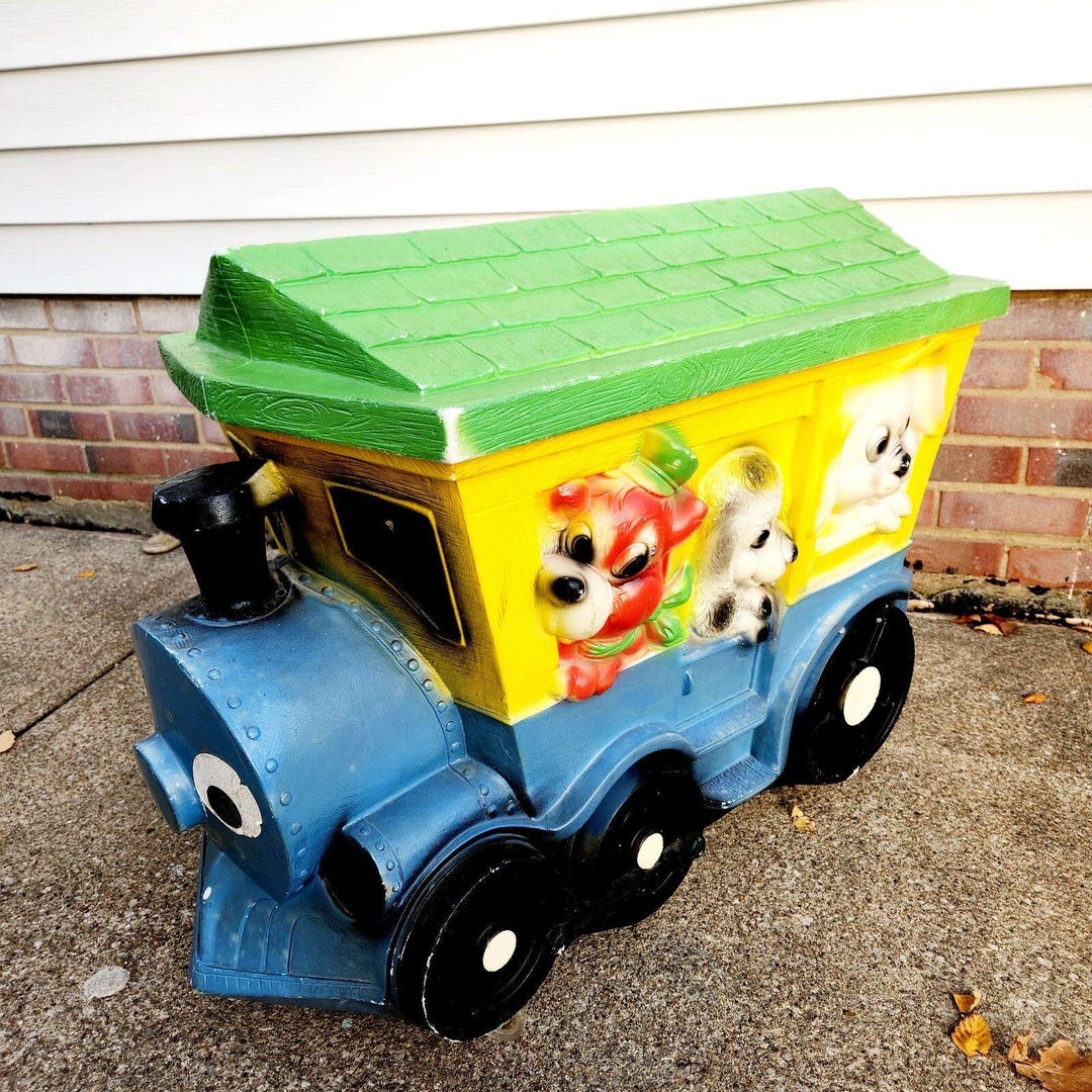 Vintage Blow Mold Train Toy Box, Plastic Circus Choo Choo - Etsy