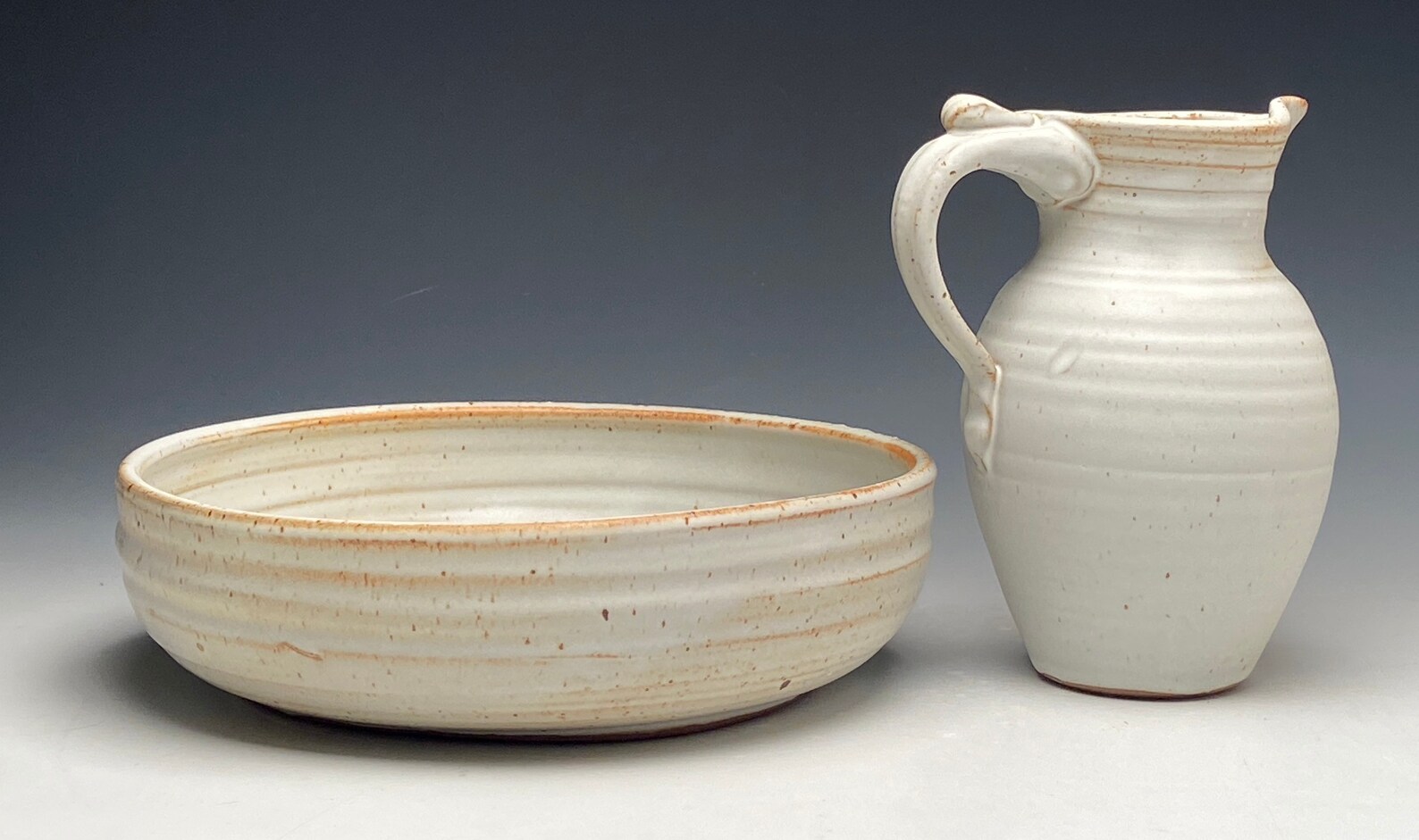 Pottery pitcher and basin set ceramic pitcher baptism hand | Etsy