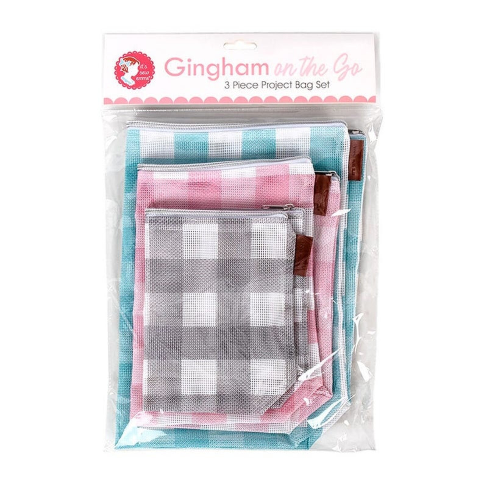 Gingham Mesh Project Bag Set ISE 801 Its Sew Emma - Etsy