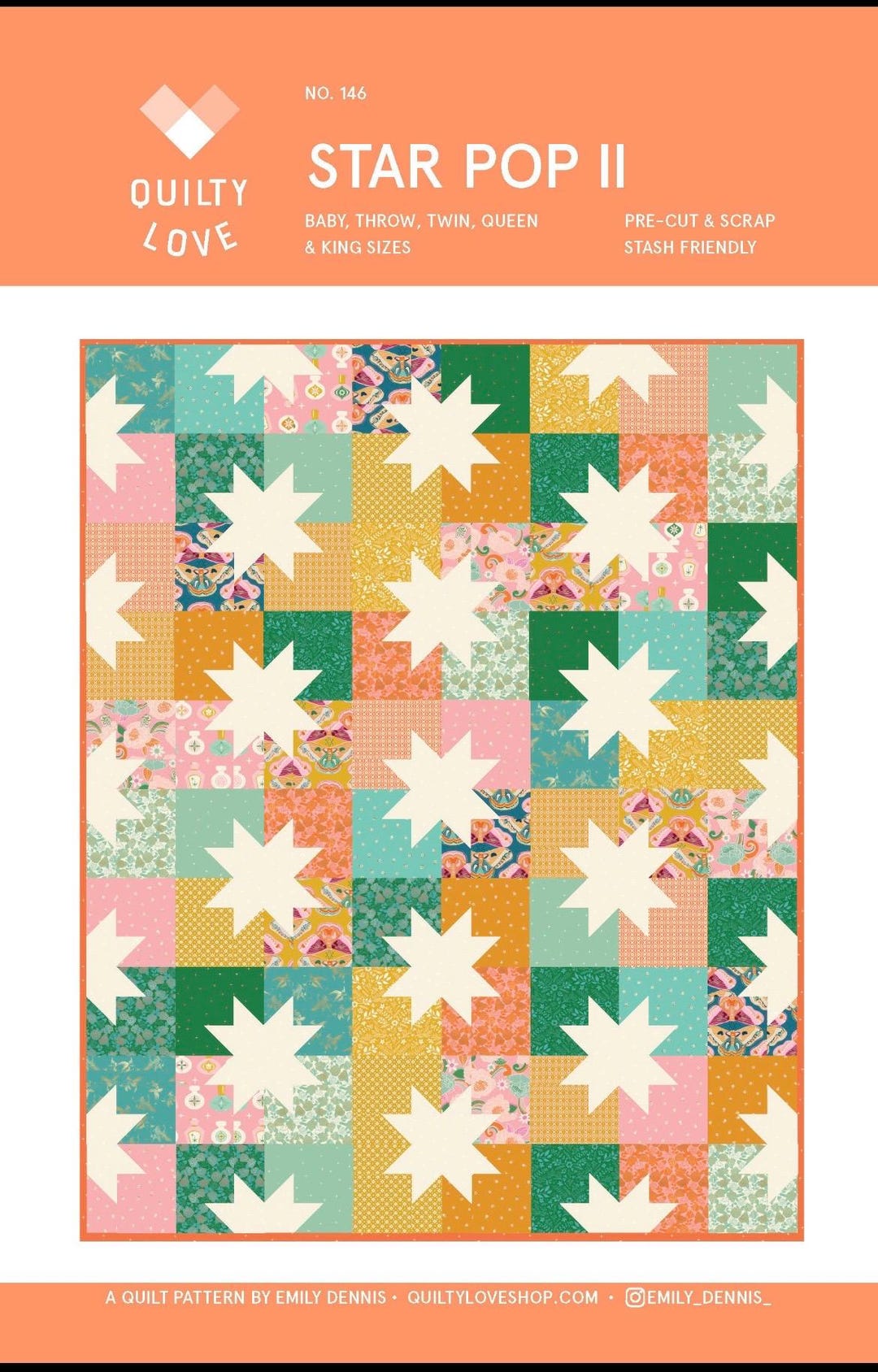 Star Pop II Quilt Pattern by Quilty Love - Etsy