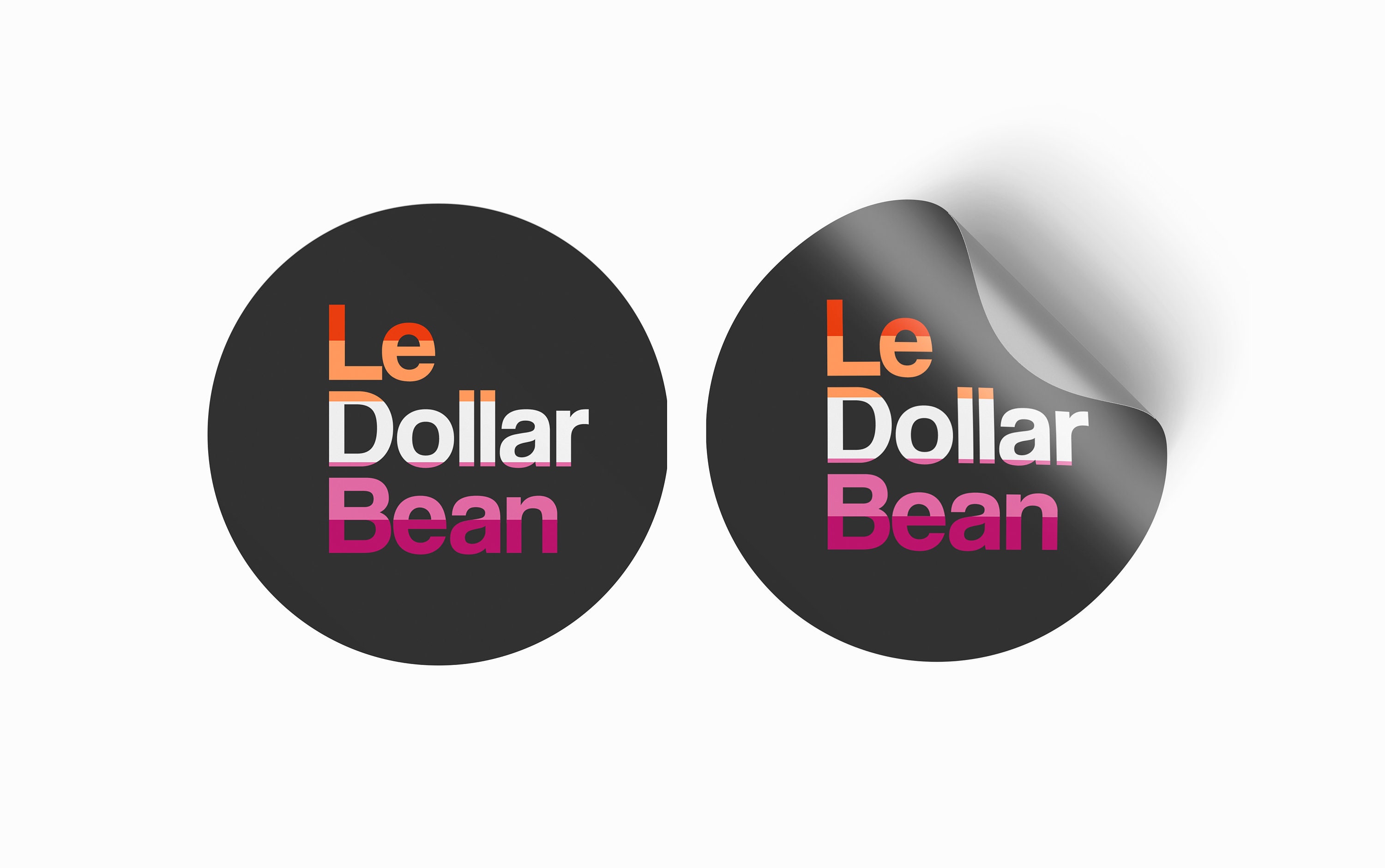 Le Dollar Bean 2x2 Vinyl Circle Sticker - Etsy
