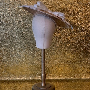 Vintage 1950s Inspired Plateau Style Straw Sun Hat With Silk Bow - Made ...