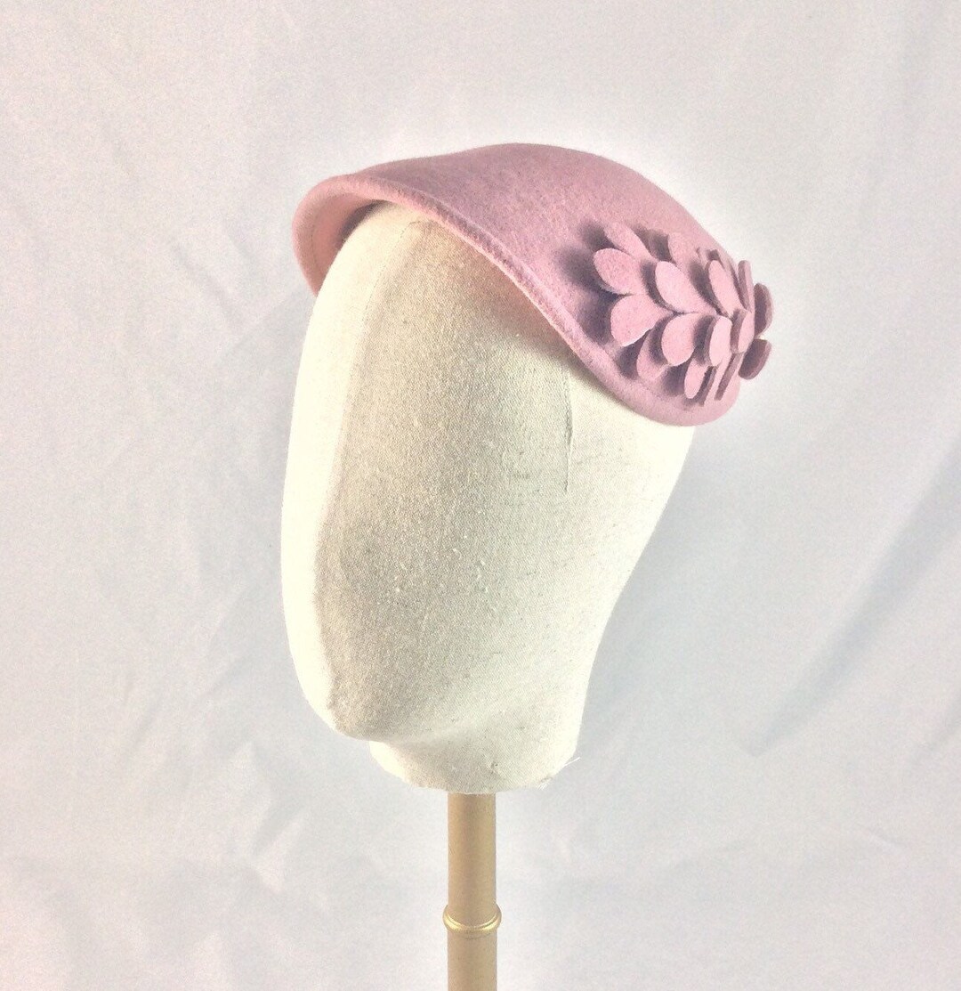Vintage 1950's Inspired 'clam Shell' Hat With Matching Posie - Made to ...